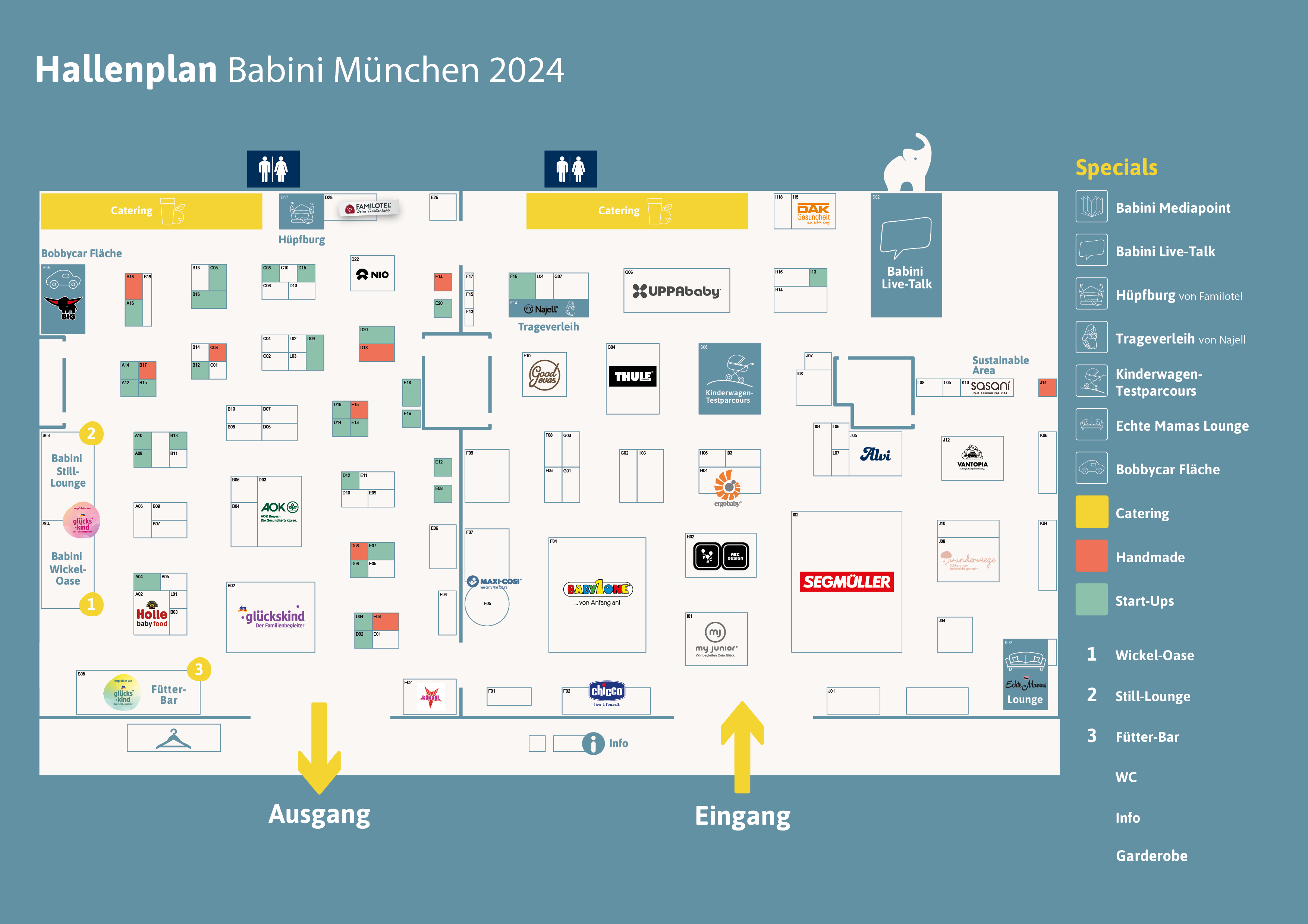 Babini München - Hallenplan